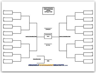 32 Team Single Elimination Seeded Tournament Bracket – Reusable ...