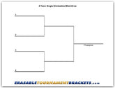 Single Elimination Blind Draw Tournament Brackets – Reusable Tournament ...