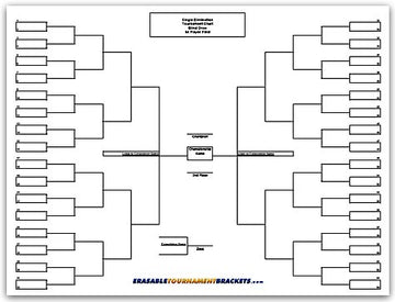 Single Elimination Blind Draw Tournament Brackets – Reusable Tournament ...